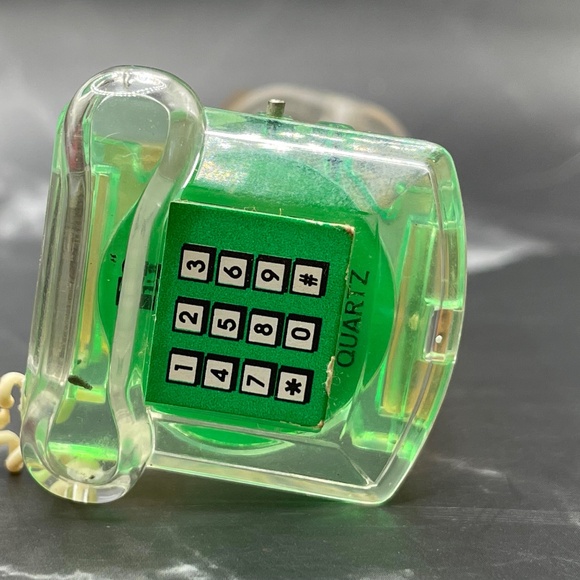 Jewelry | Vintage 1991 Ej Gitano Quartz Green Transparent Telephone ...